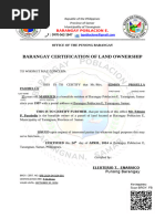 Barangay Certification Template | PDF