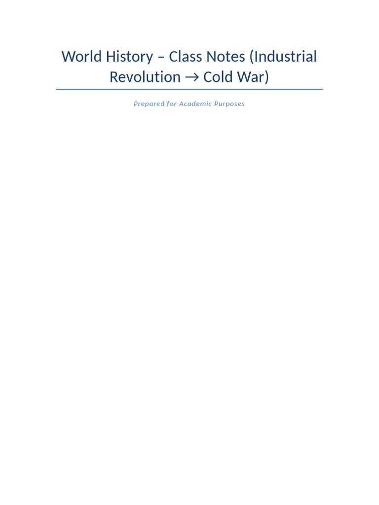 World History Class Notes New | PDF | Historiography | Liberal Arts ...
