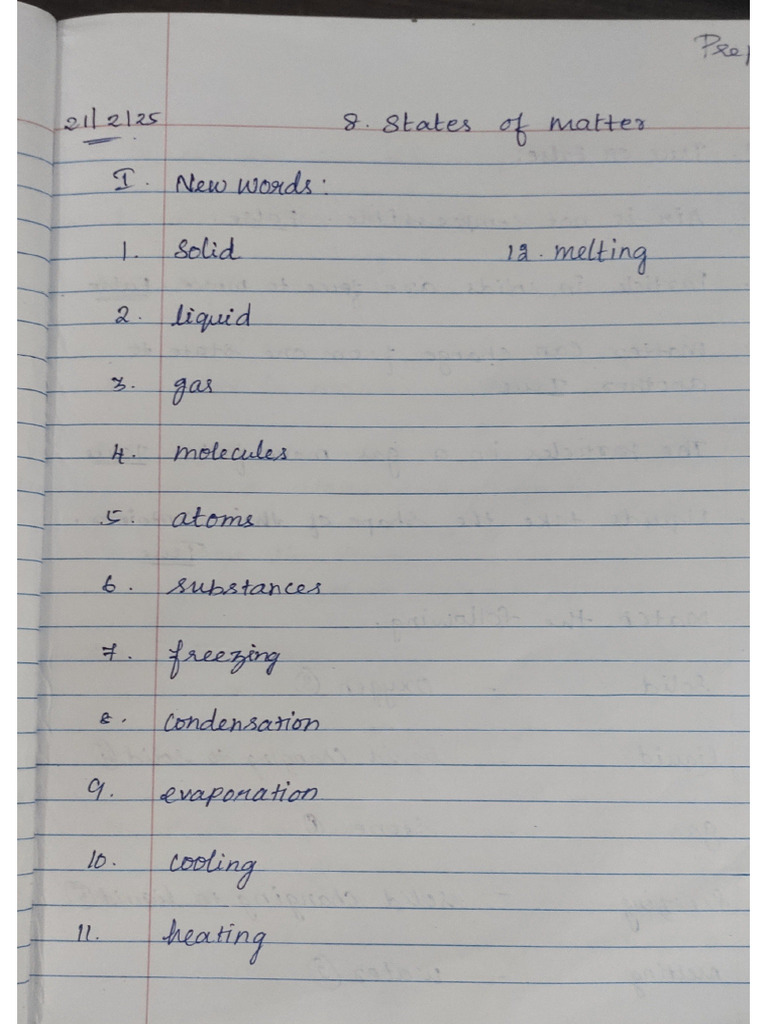 LN - 8 States of Matter Prep 1 | PDF