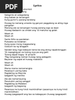 Sitsiritsit Lyrics Filipino Folk Song | PDF
