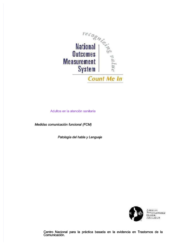 Medidas de Comunicación Funcional en Adultos | PDF | Comunicación | Memoria