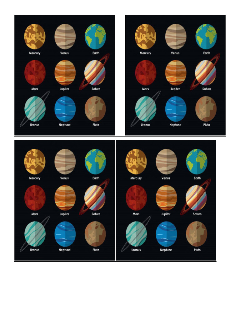 Planetas Tarjetas Ss Imprimir | PDF | Dom | Atmósfera