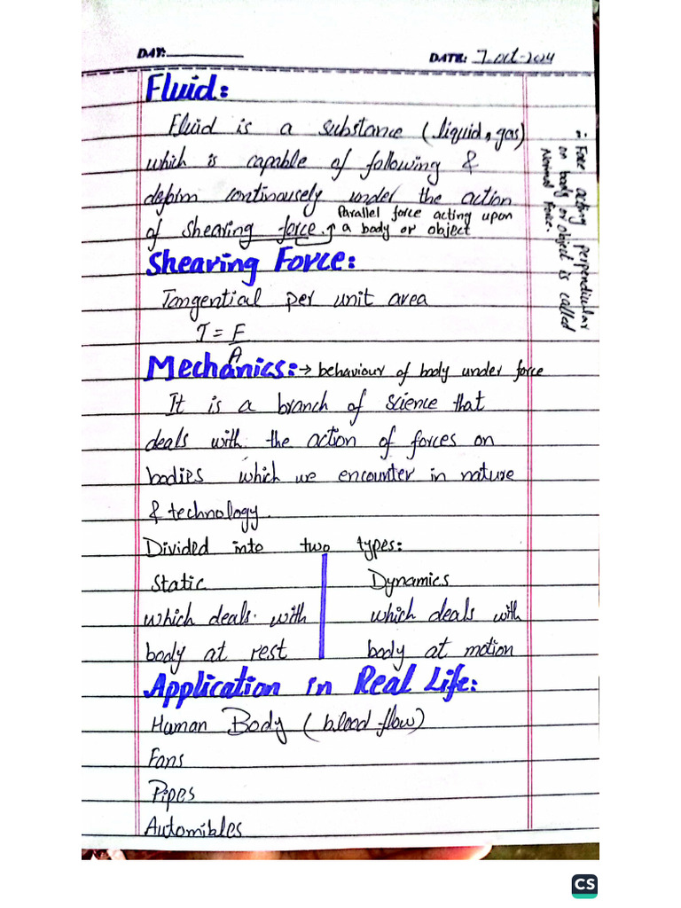 Fluid Mechanics, Bs Mathematics, Maths Major | PDF