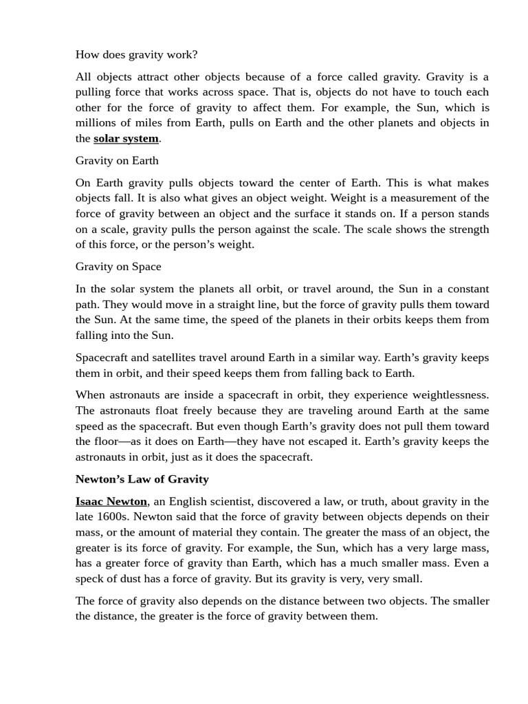 Understanding Gravity: Forces and Effects | PDF | Gravity | Weight