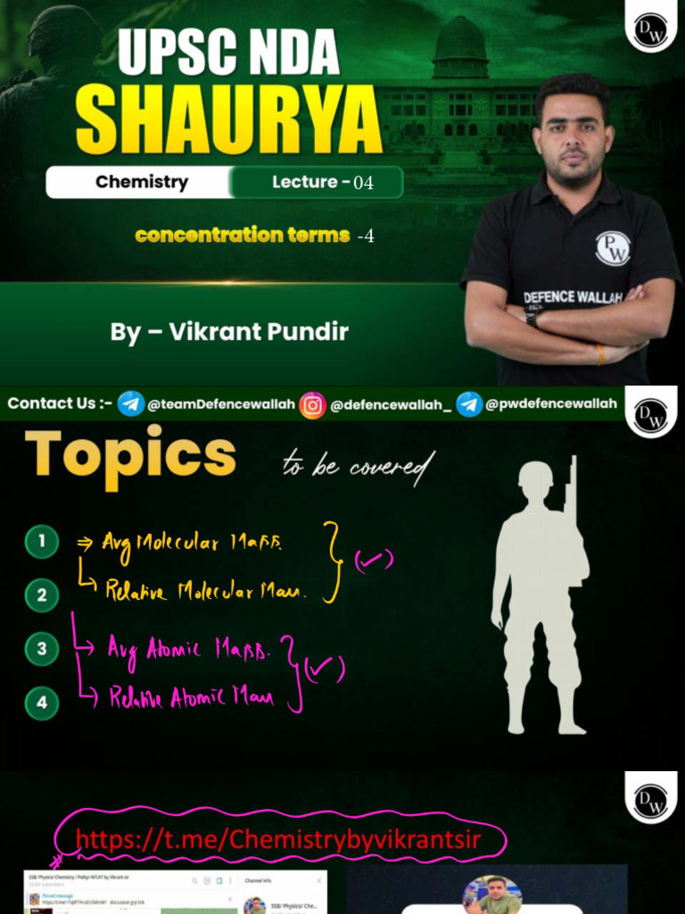 Concentration Terms 04 Class Notes-Merged | PDF | Chemistry | Physical ...