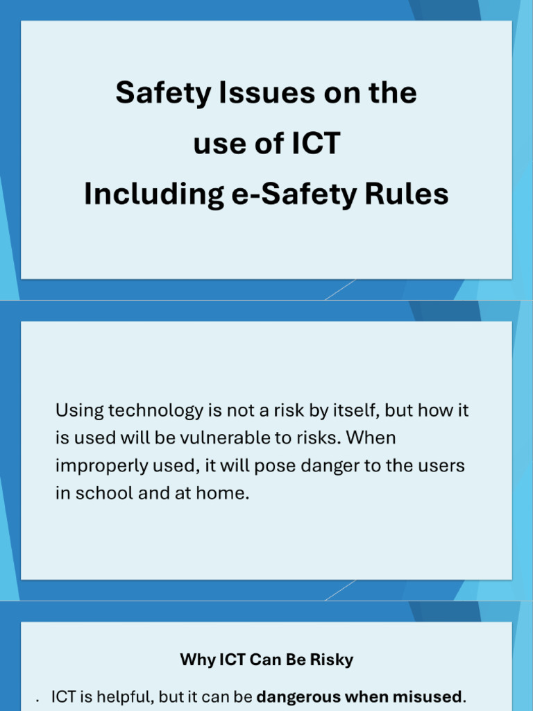 Safety Issues On The Use of Ict Including e Safety Rules 1 | PDF