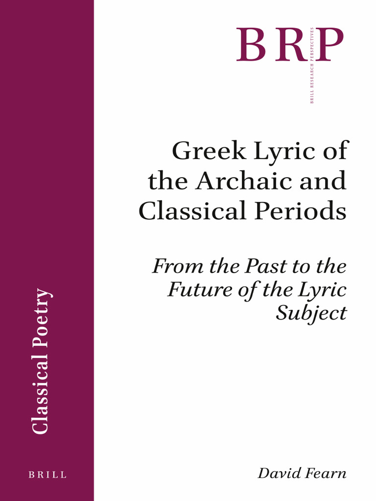 Dokumen - Pub Greek Lyric of The Archaic and Classical Periods From The ...