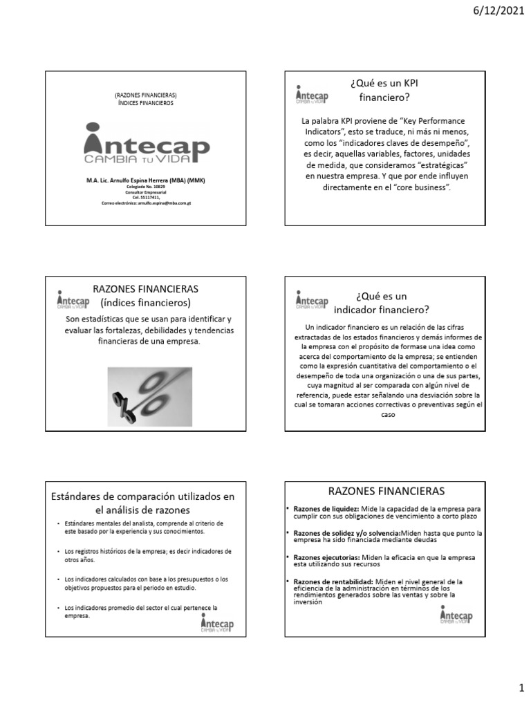 Indicadores de Liquidez | PDF | Capital de trabajo | Indicador de rendimiento