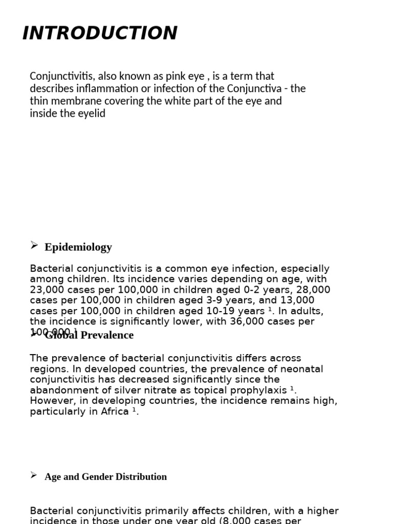 Bacterial Conjunctivitis Presentation | PDF | Immune System | Clinical Medicine