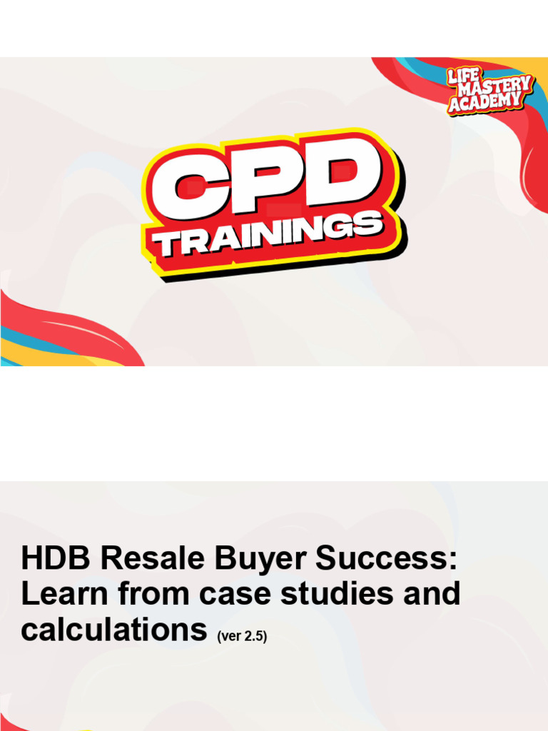 HDB Resale Buyer Guide: Success Steps | PDF | Loans | Debt