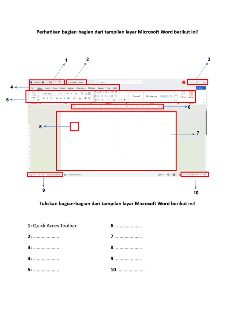 LKPD TIK Tampilan Layar Ms Word | PDF