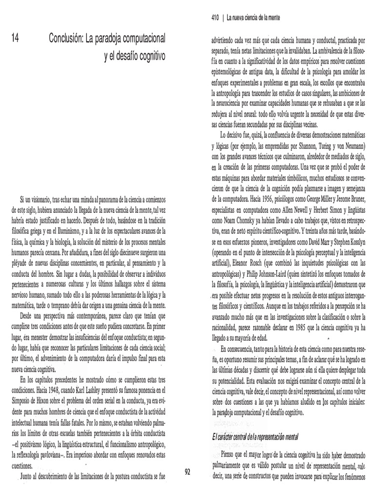 Gardner, H. La nueva ciencia de la mente. Cap.14 | PDF | faraón | Antiguo Egipto