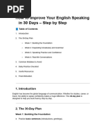 90 Day English Speaking Course | PDF