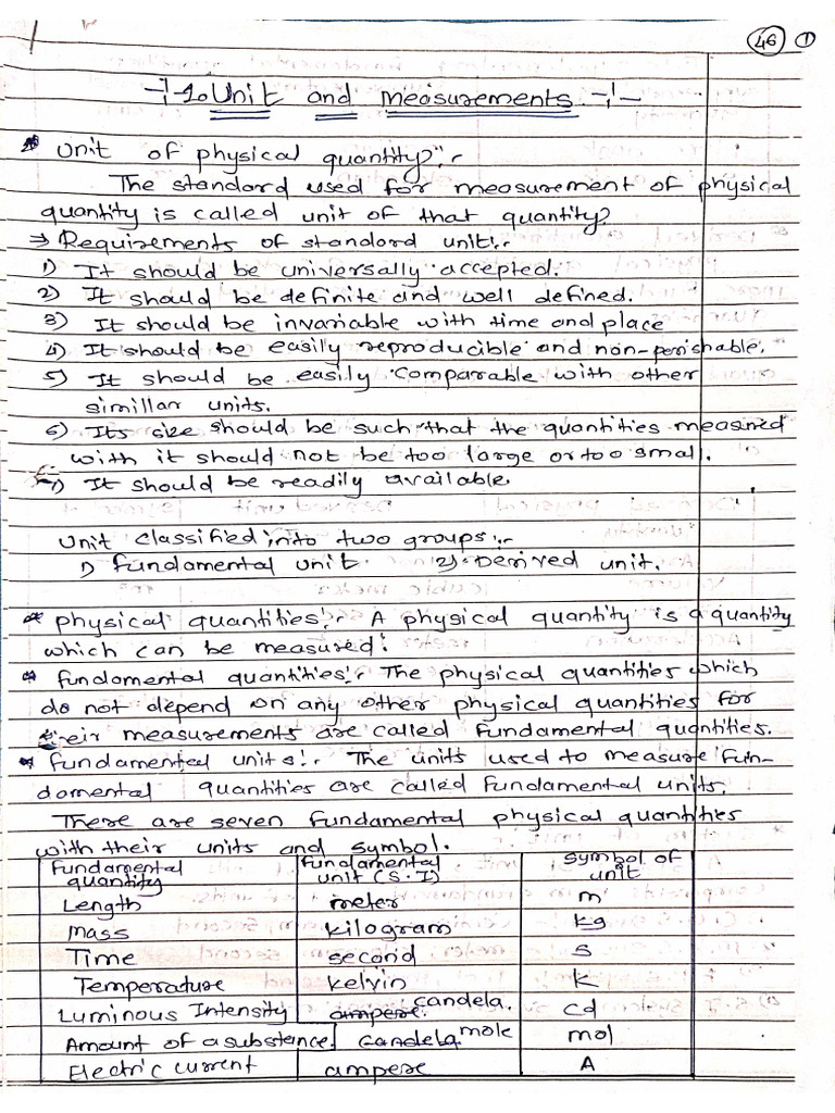 Basic Physics Chapter 1 Notes | PDF