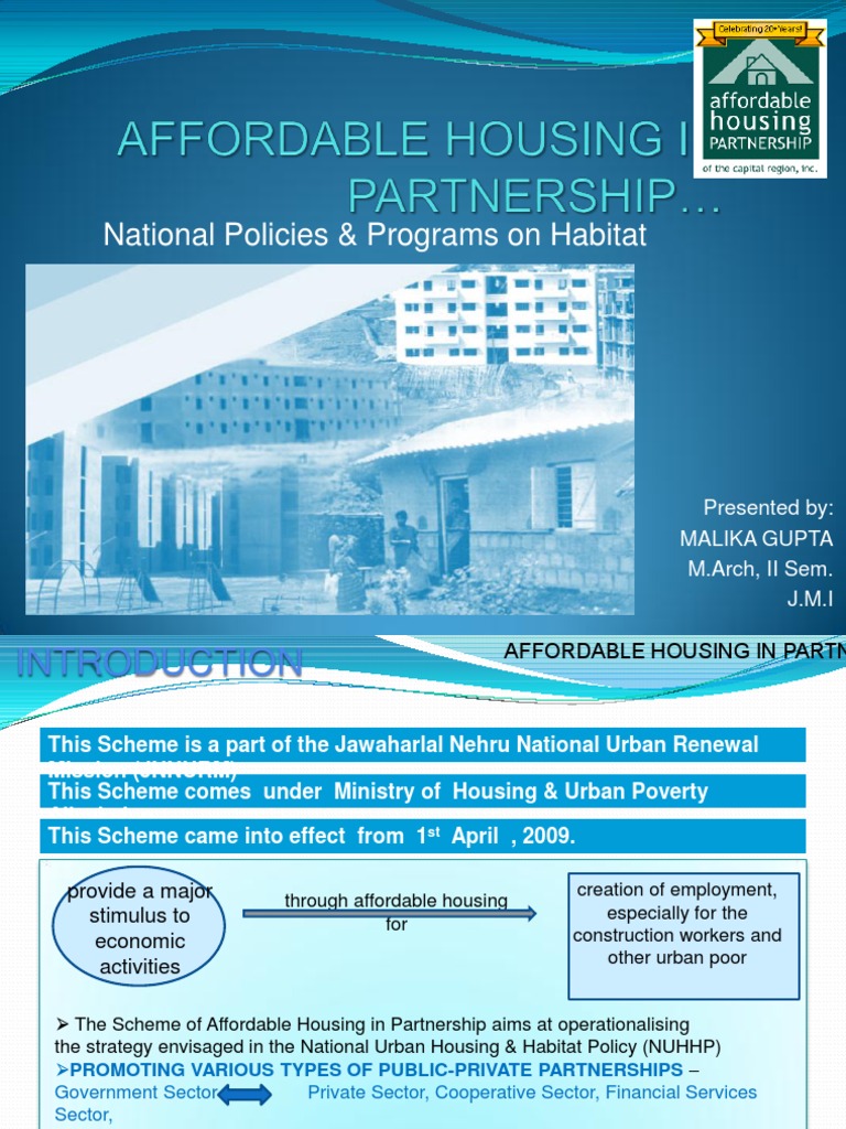 Affordable Housing in Partnership | PDF | Affordable Housing | Loans