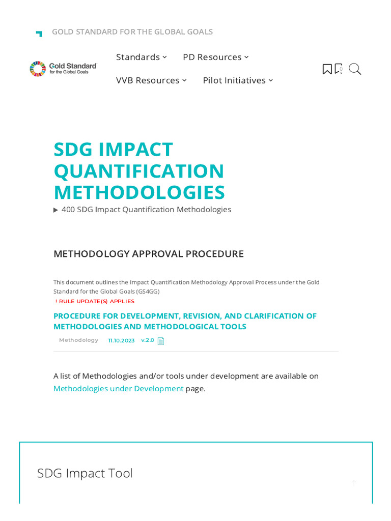 Gold Standard Methodology Approval Process | PDF | Biofuel | Greenhouse Gas
