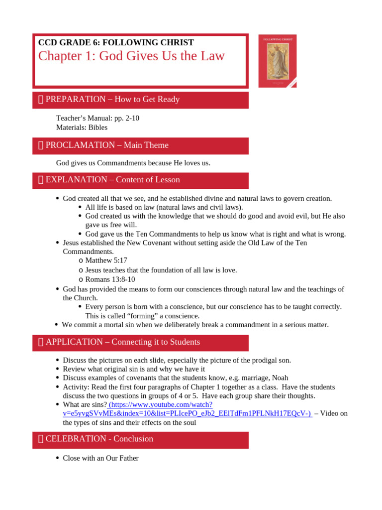 Understanding God's Law for Students | PDF