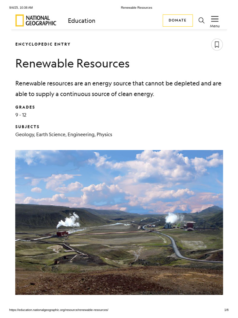 Renewable Resources | PDF | Renewable Energy | Energy Development
