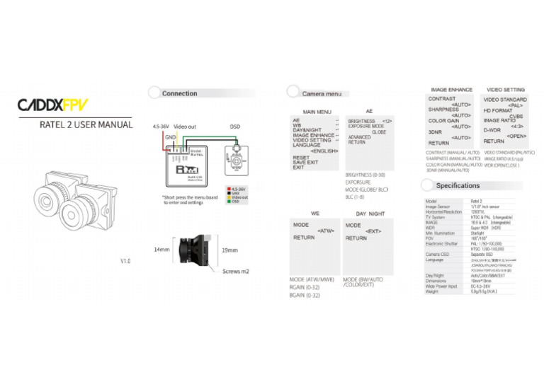 Caddx Ratel 2 Manual | PDF