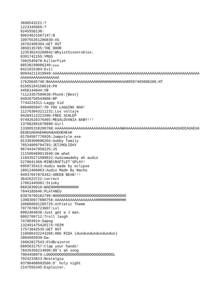 Roblox Audio IDs Compilation | PDF