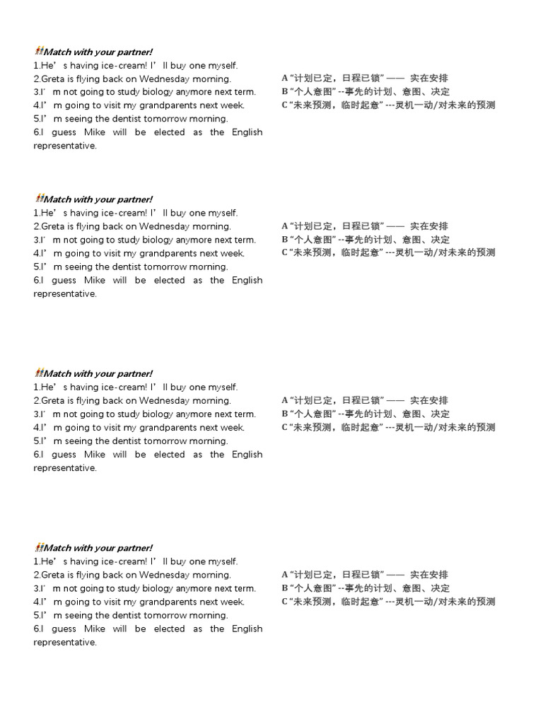 Future Plans and Intentions Guide | PDF