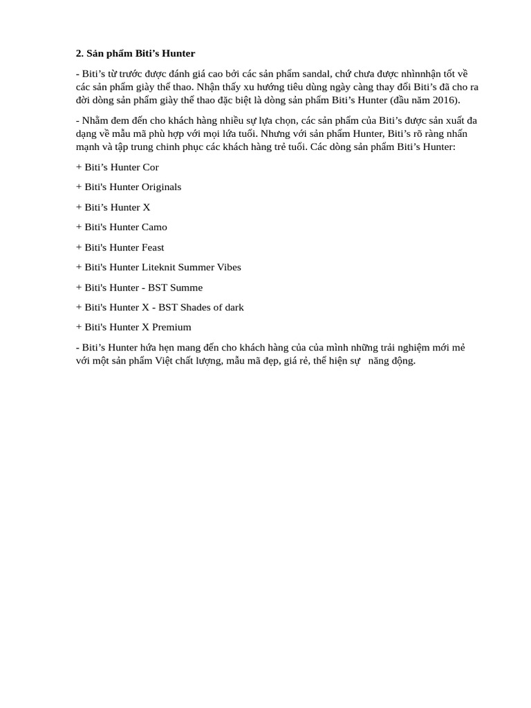 2. Sản phẩm Biti's Hunter | PDF