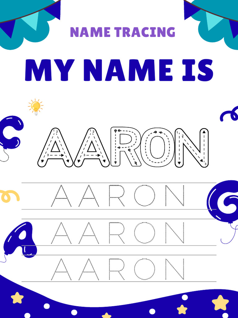 Name Tracing Practice Worksheets - in White Pink Simple Style | PDF