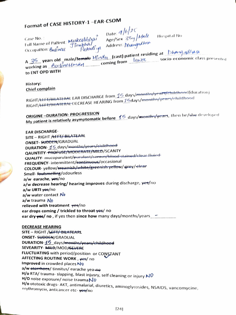 csom | PDF | Diseases And Disorders | Clinical Medicine