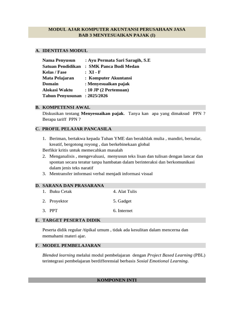 Modul Ajar Bab 3 | PDF