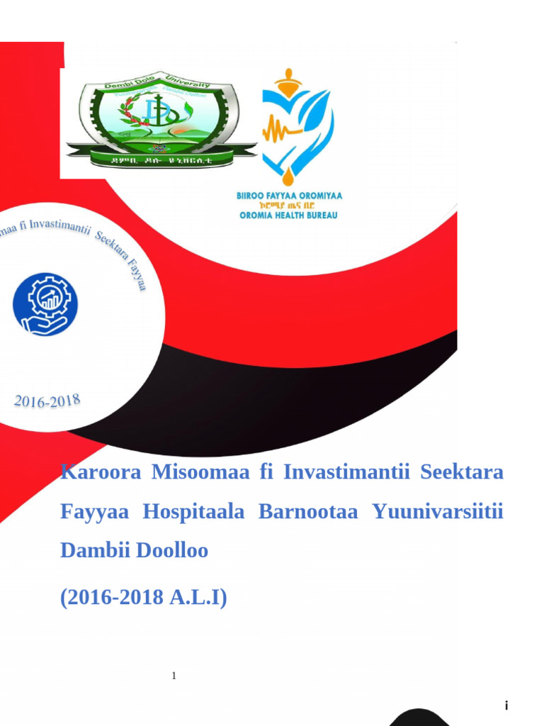 Edited Karoora Misoomaa Fi Invastimantii Seektara Fayyaa Hospitaala ...