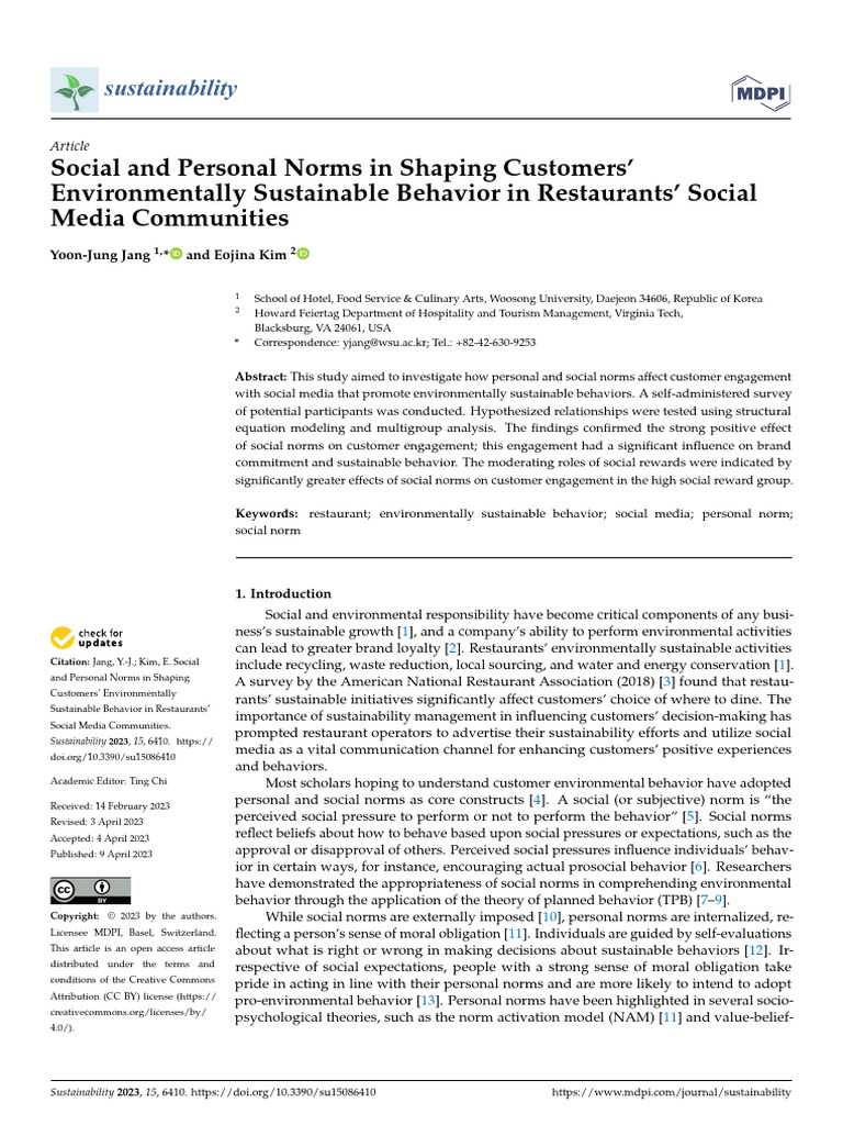 Model 6 - Subjective Norms | PDF | Survey Methodology | Intention