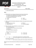 Grade 10 ICT Exam On Units 1, 2, 3, 4 (English) | PDF | Computer Data Storage | Computer Engineering