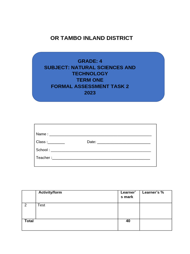 Grade 4 Nstech Term 1 2023 | PDF | Seed | Germination