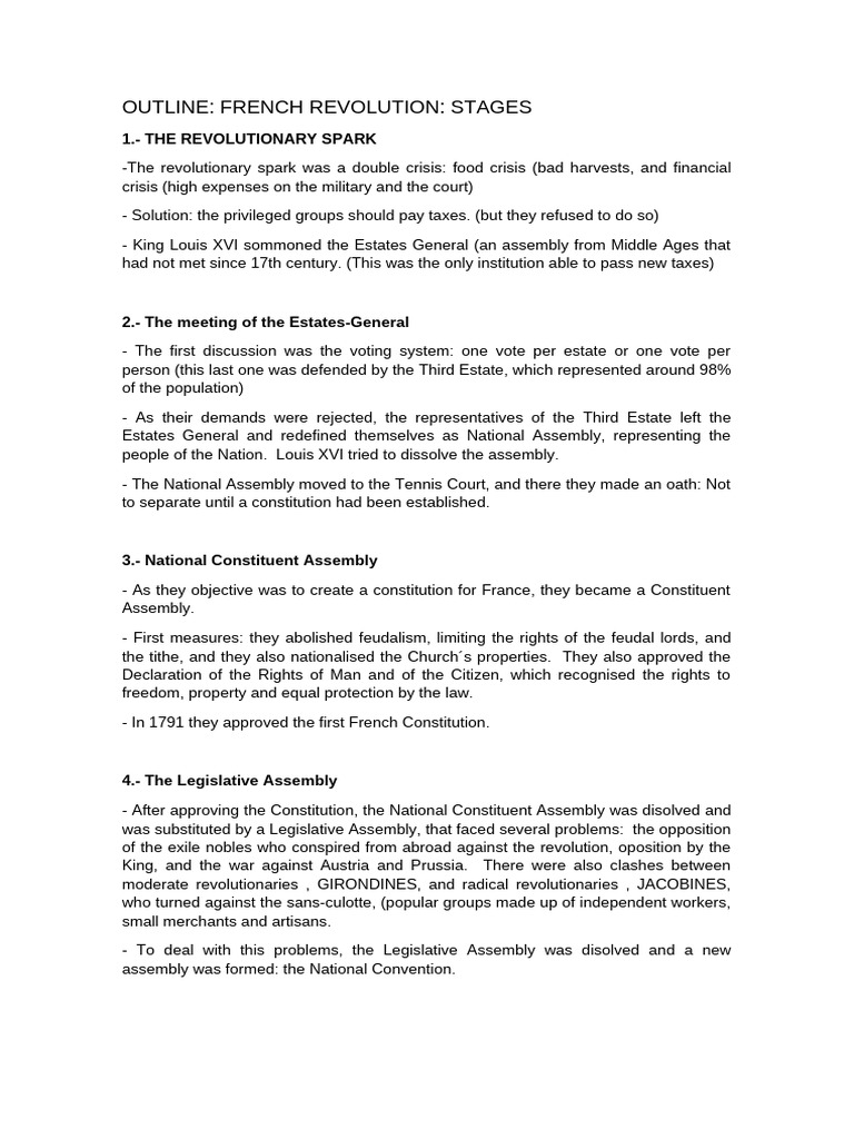Stages of the French Revolution Explained | PDF | French Revolution ...