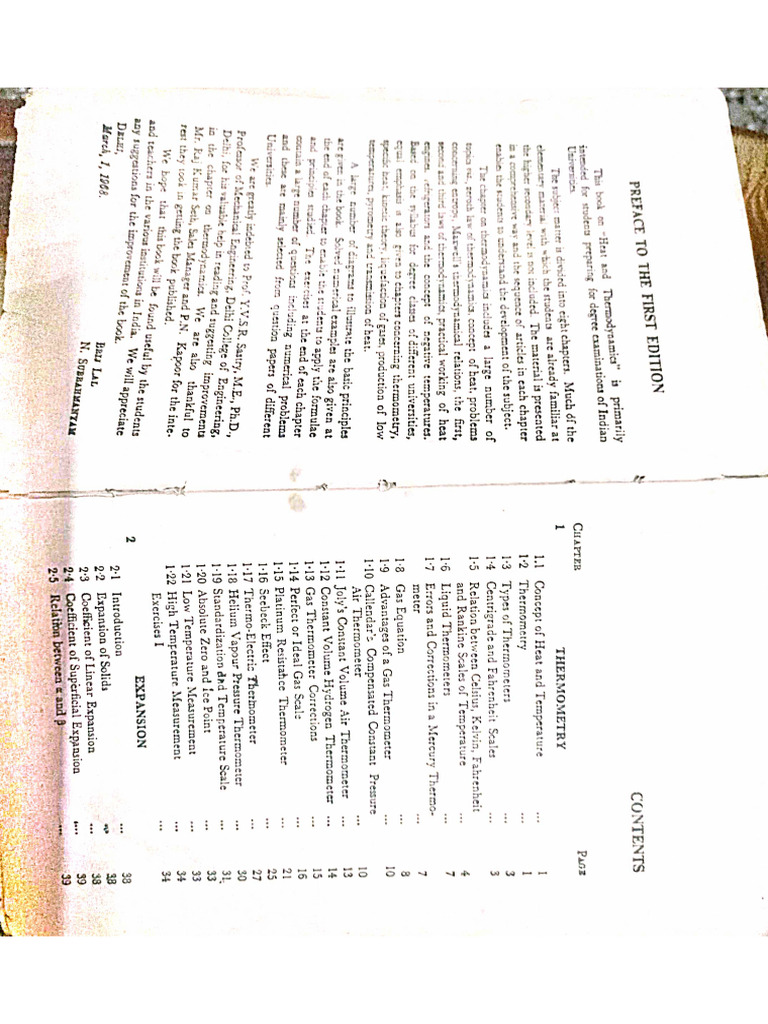 Heat and Thermodynamics For - BSC Physics | PDF