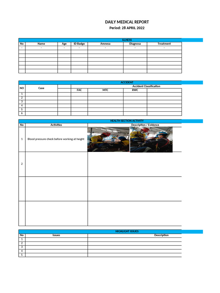Daily Report Paramedic Train 3 - 28.04.2022 | PDF
