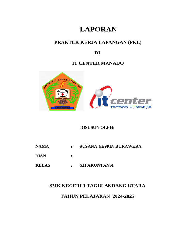 Laporan PKL di IT Center Manado | PDF