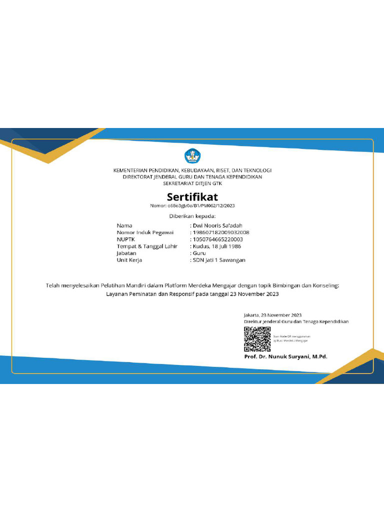 PMM BK Layanan Peminatan Responsif | PDF