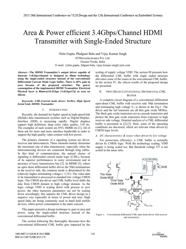 Efficient HDMI Transmitter Design Techniques | PDF | Mosfet | Field ...
