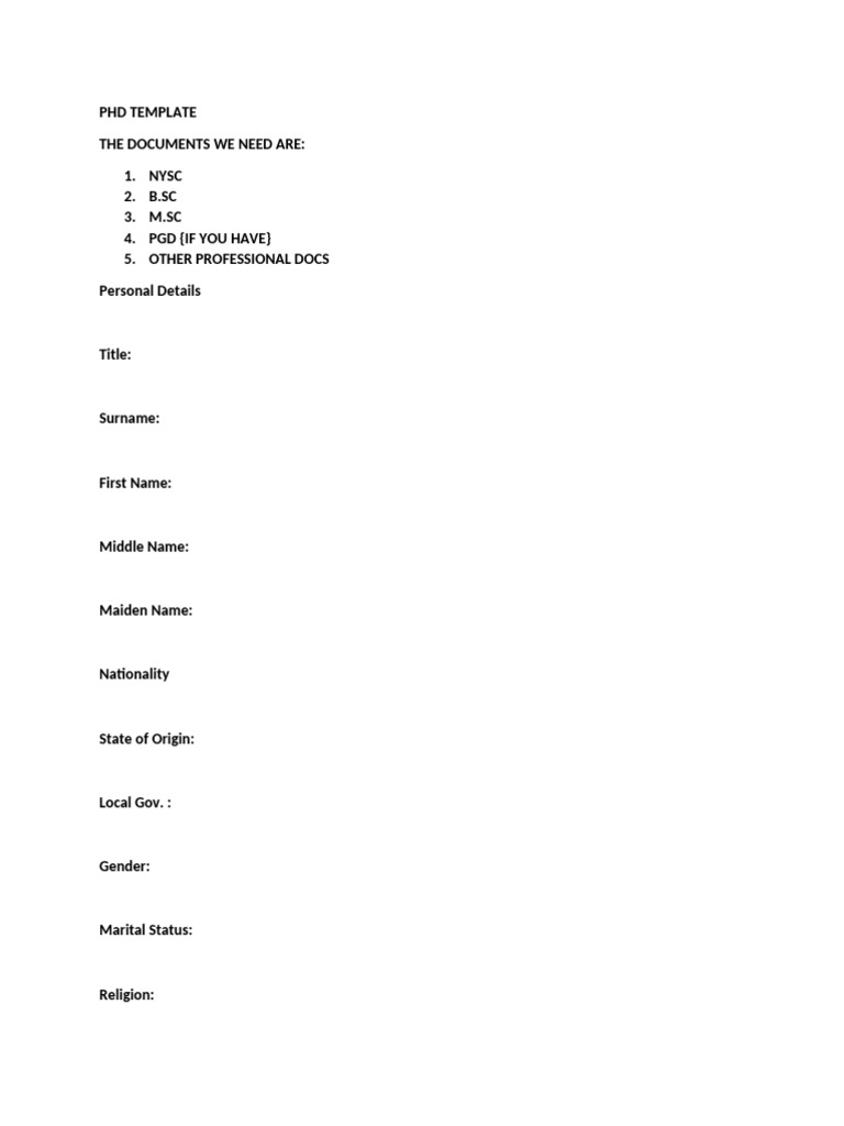 PHD Template | PDF