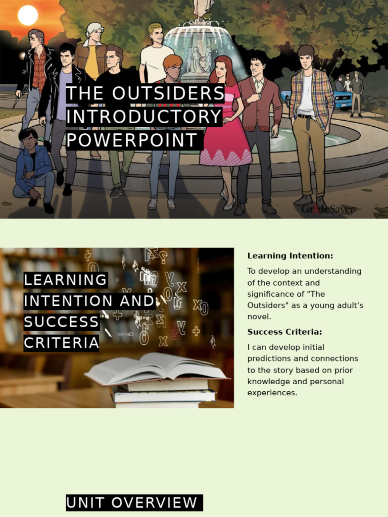 The Outsiders Introductory Powerpoint | PDF | Psychology ...