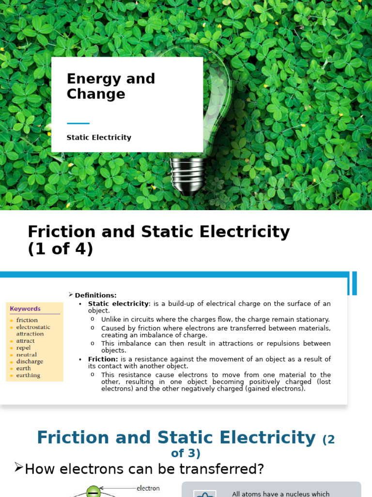 Friction's Role in Static Electricity | PDF | Electric Charge | Electricity