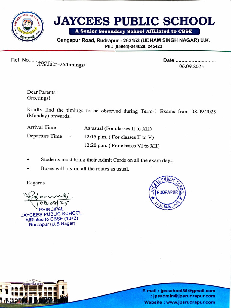 Exam Timings | PDF