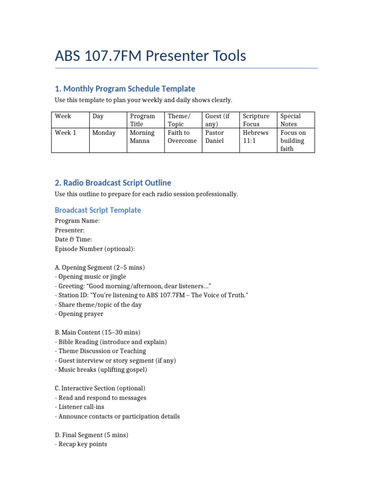 ABS Presenter Tools | PDF