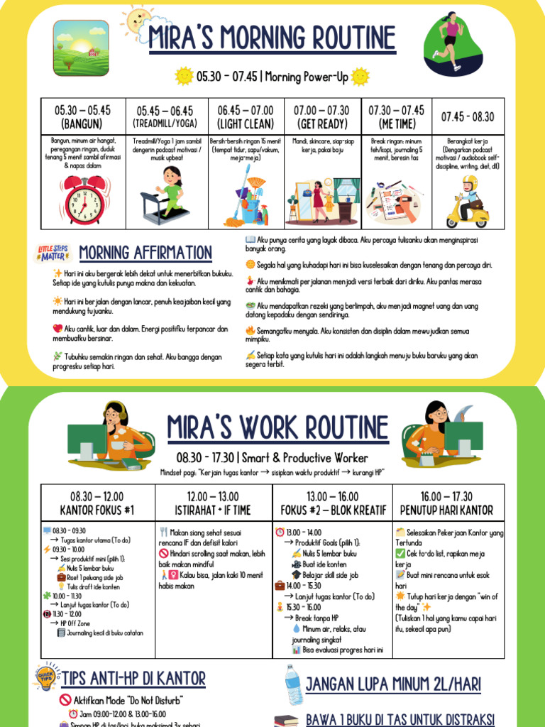 Morning Routine Worksheet | PDF