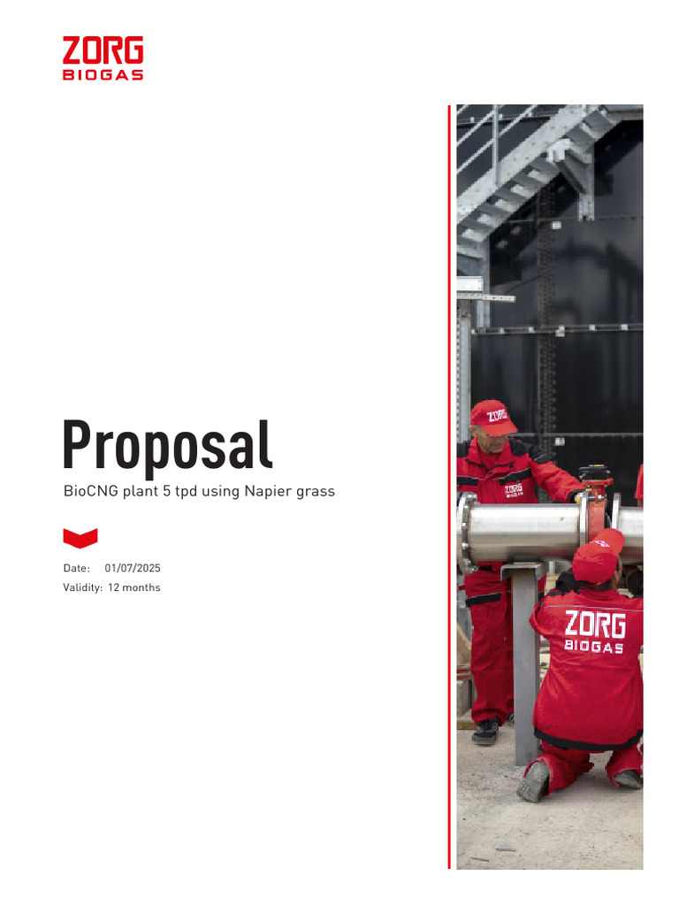 BioCNG Plant Proposal: Napier Grass 5 TPD | PDF | Anaerobic Digestion ...