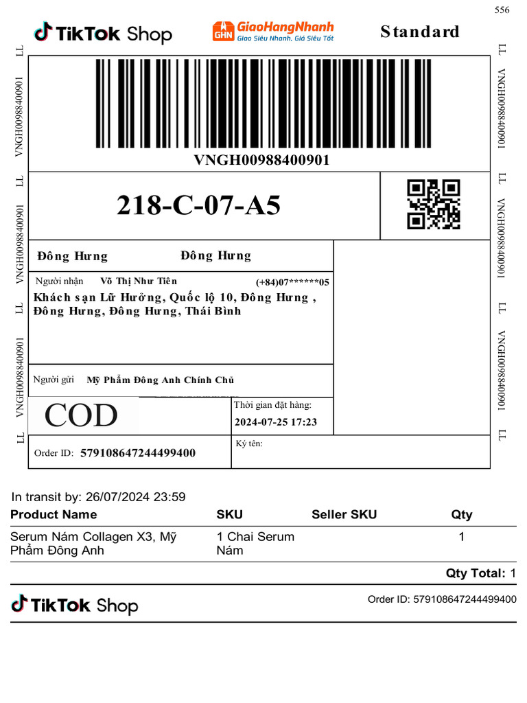 07 26-00-38 28 - Shipping Label+Packing List | PDF
