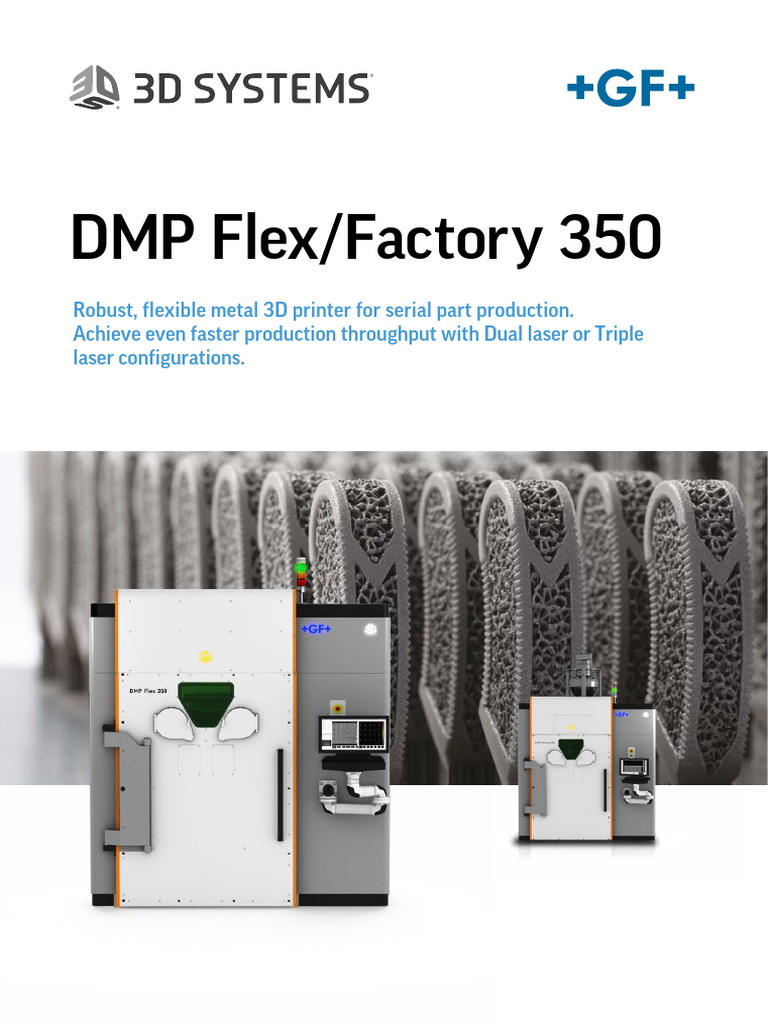 DMP Factory 350: Dual Laser 3D Printing | PDF | 3 D Printing | Titanium