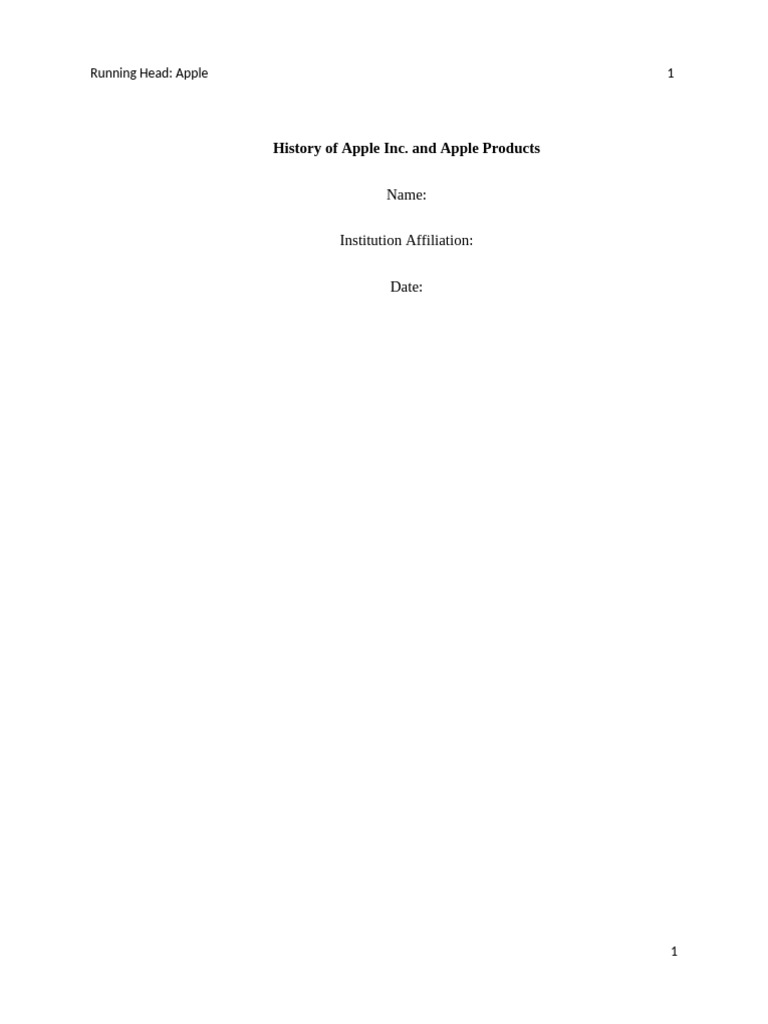 History of Apple Inc - Edited | PDF | Apple Inc. | I Pod