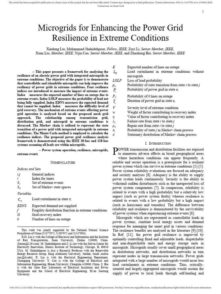 Microgrids For Enhancing The Power Grid Resilience in Extreme ...